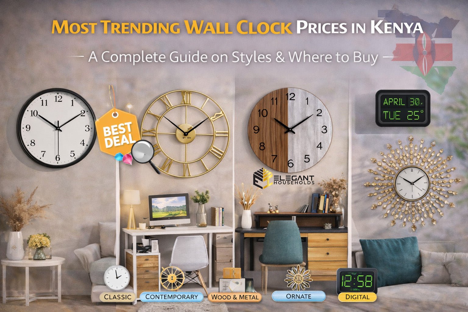 Wall Clock Prices in Kenya: A Complete Guide & Where to Buy – Elegant ...