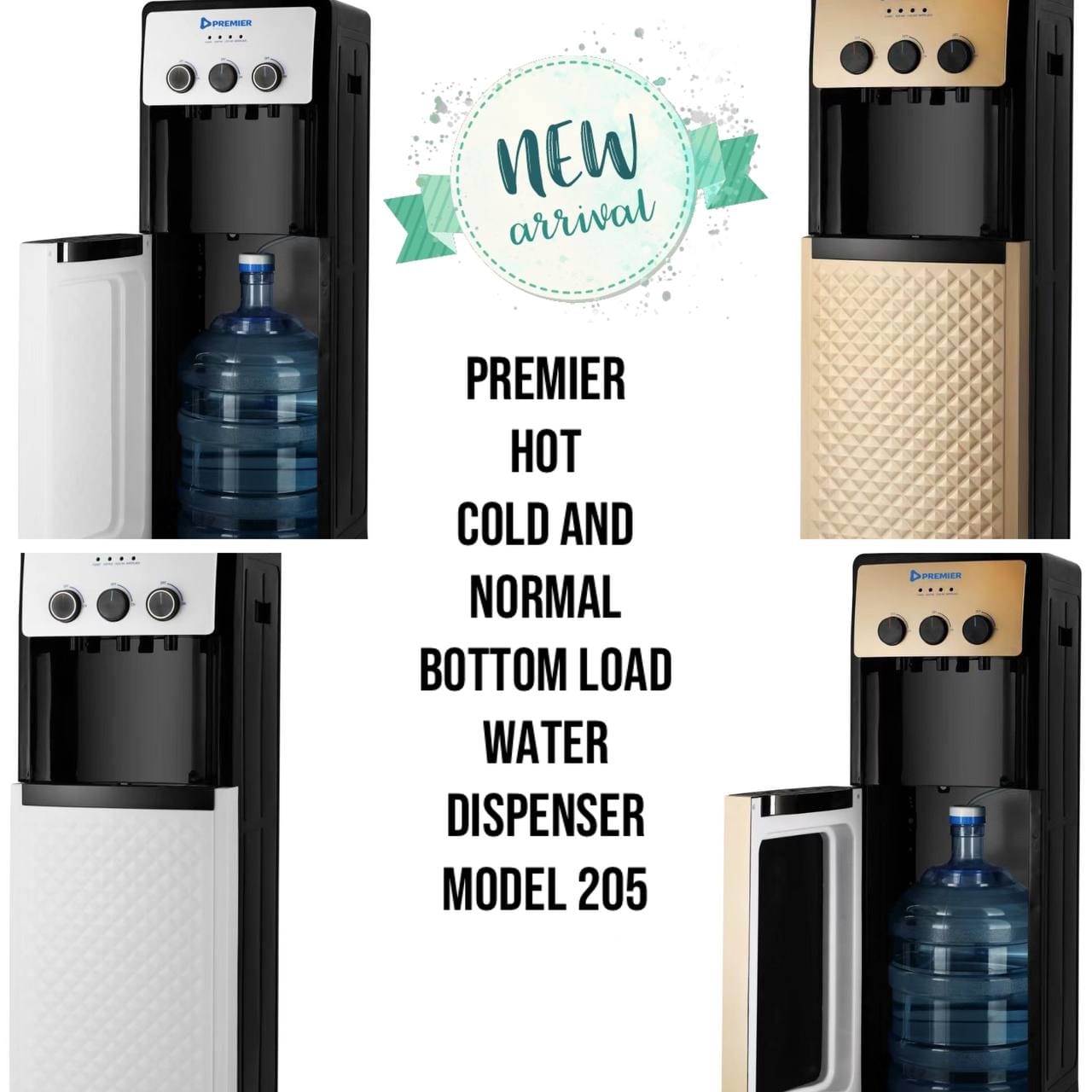 3 taps Premier bottom load water dispensers – Elegant Households KE
