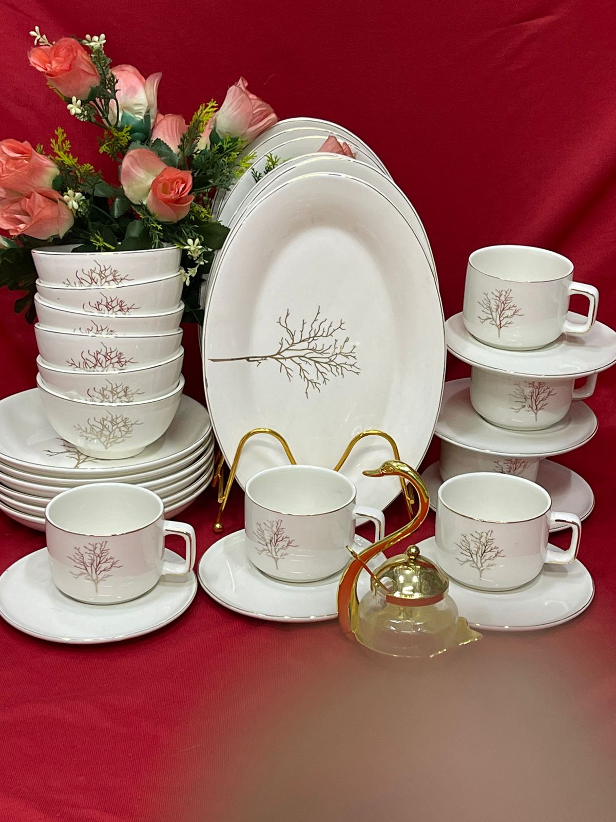30pcs Tree dinner set – Elegant Households KE