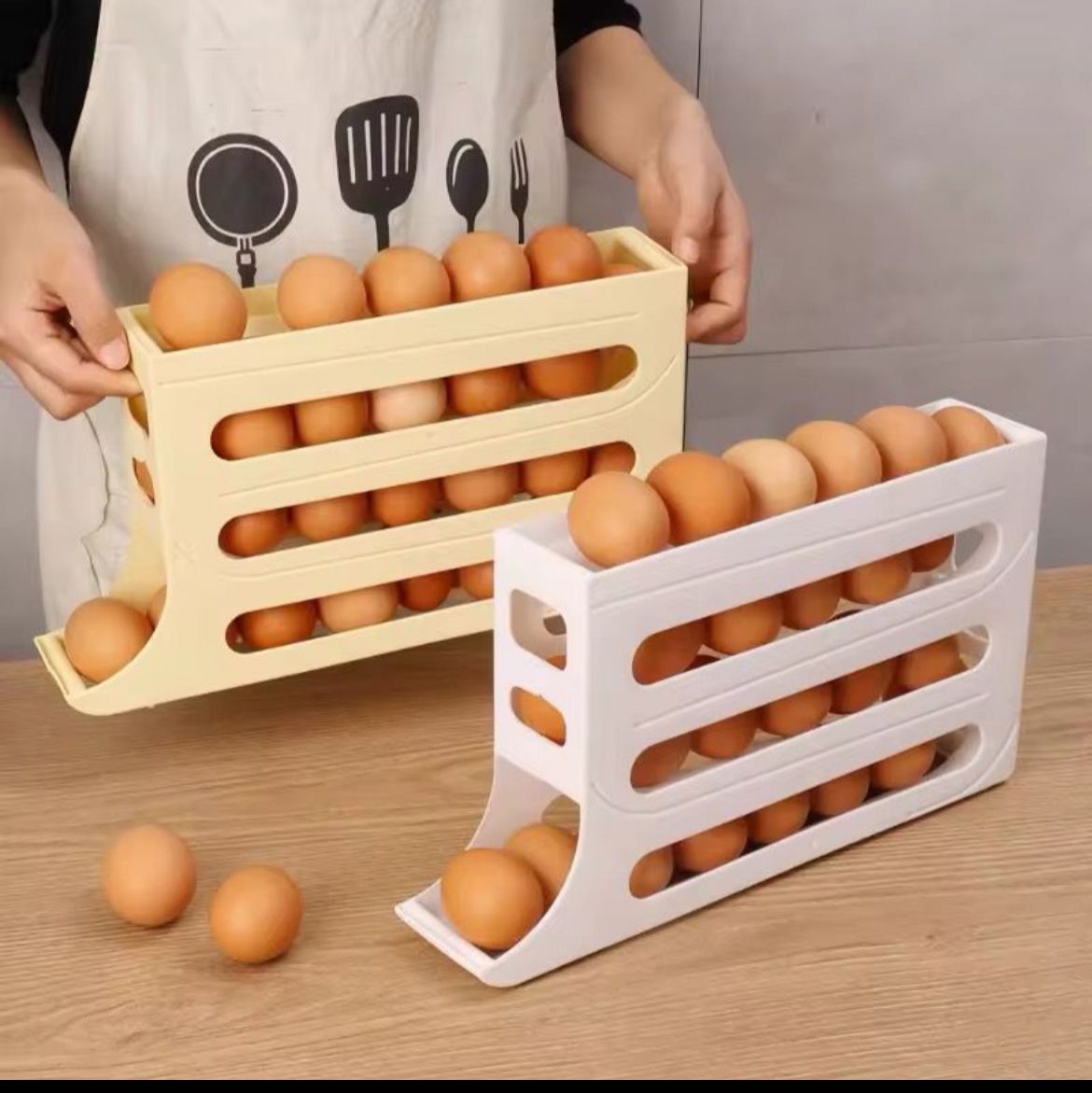 4 layer Rolling egg dispenser – Elegant Households KE