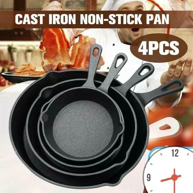 Cast Iron Frying Pan Cooking skillet Egg Steak Fry Pan – Elegant ...