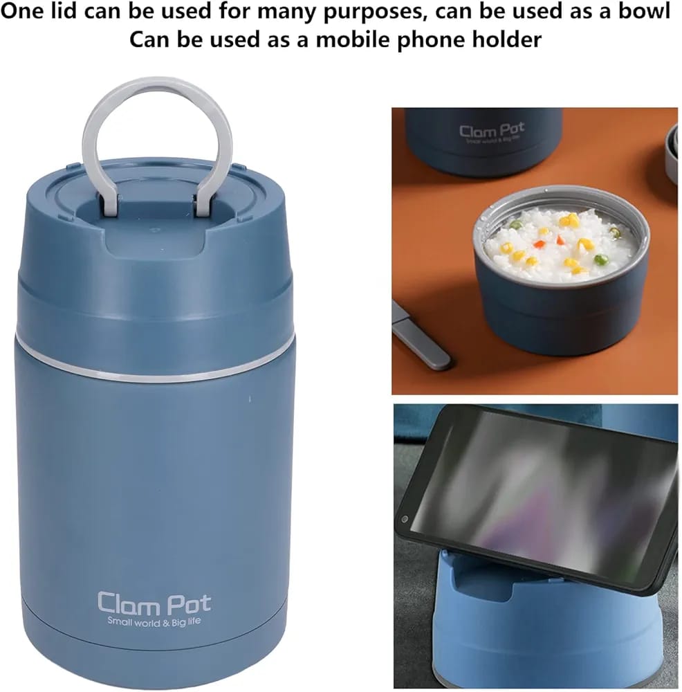 Food Flask - Generic Clap Pot Stainless Steel Thermal Flask – Elegant ...