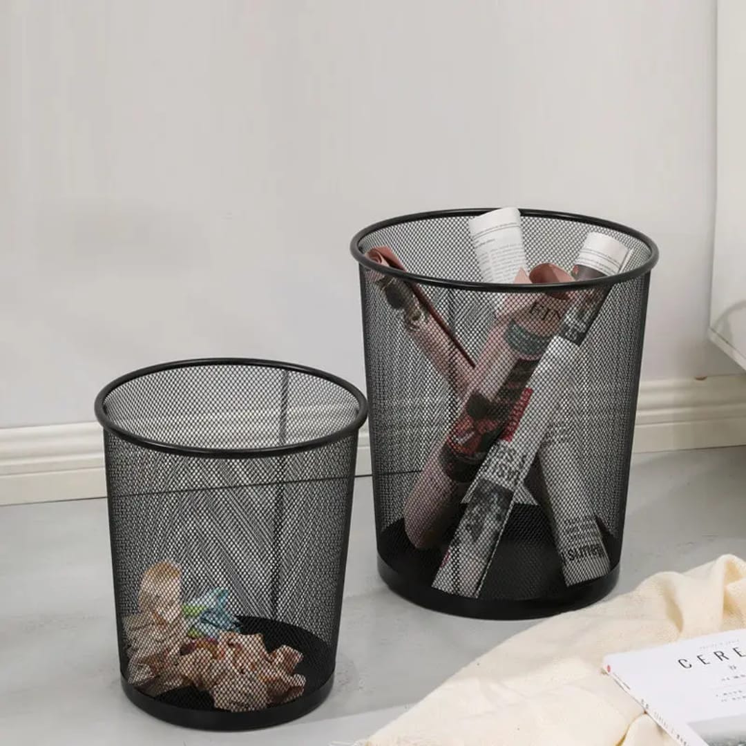 Metallic Mesh Dustbin – Elegant Households KE