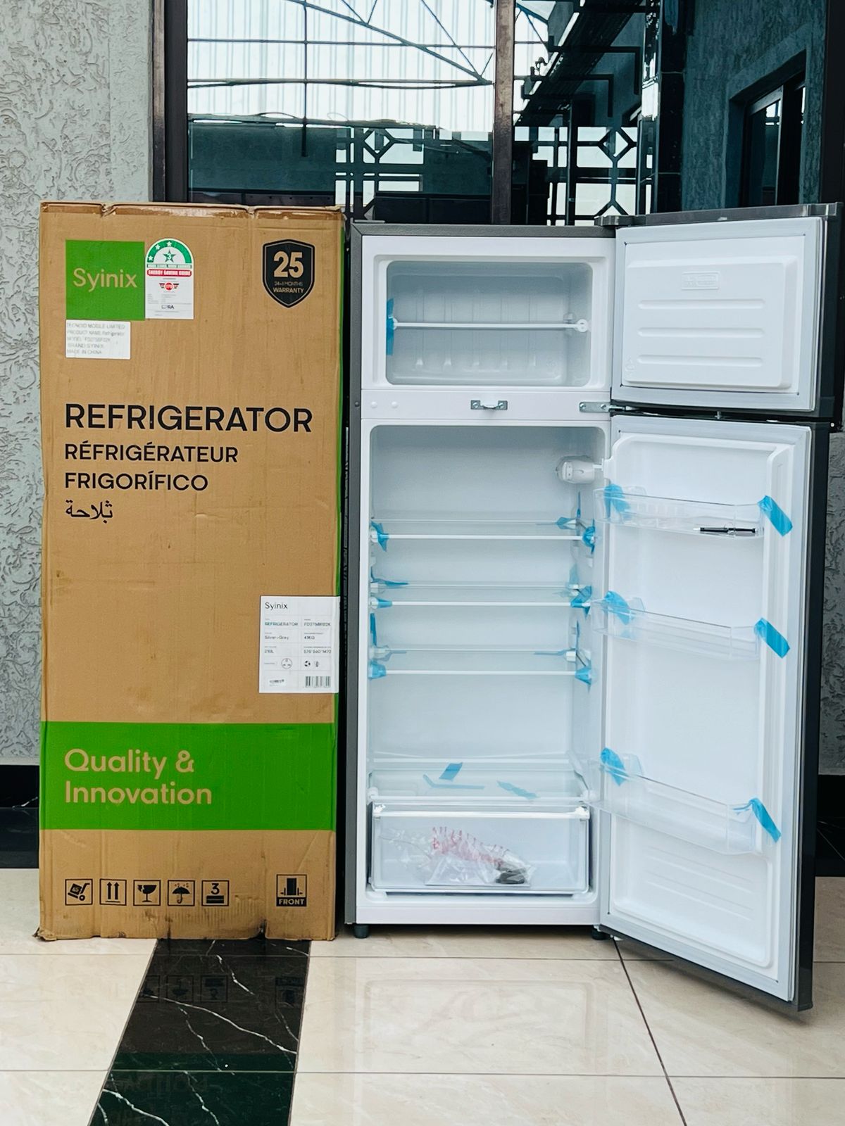 Syinix 210 litres double door refrigerator – Elegant Households KE