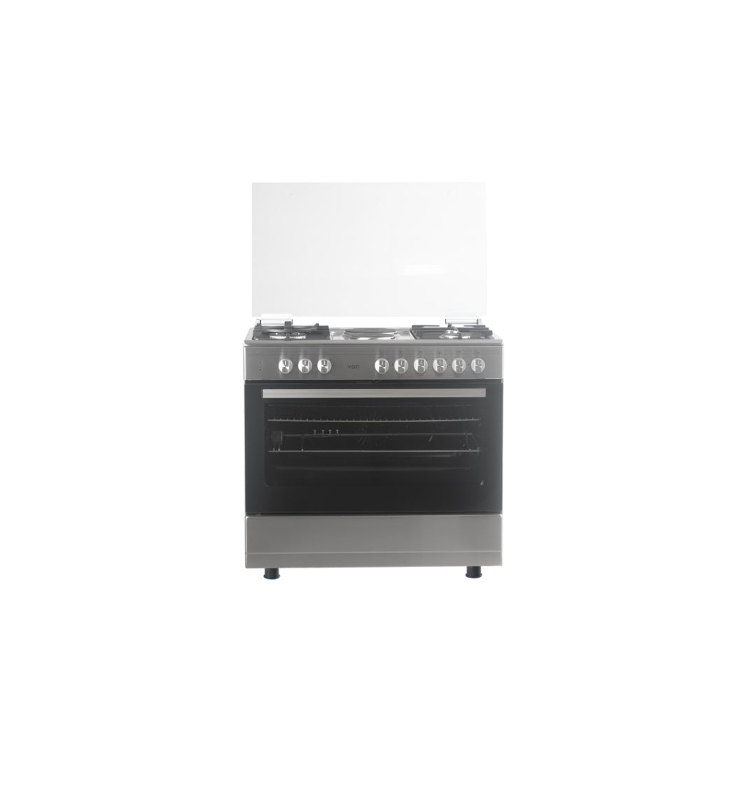 VON Freestanding Cooker | 4 Gas + 2 Electric Burners, Electric Oven ...